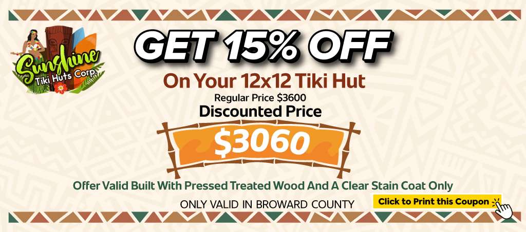 Promotions - Sunshine Tiki Huts Corp.